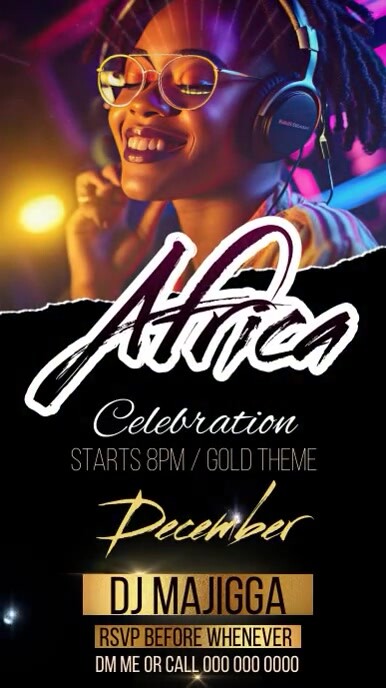 Africa African party invitation Template | PosterMyWall