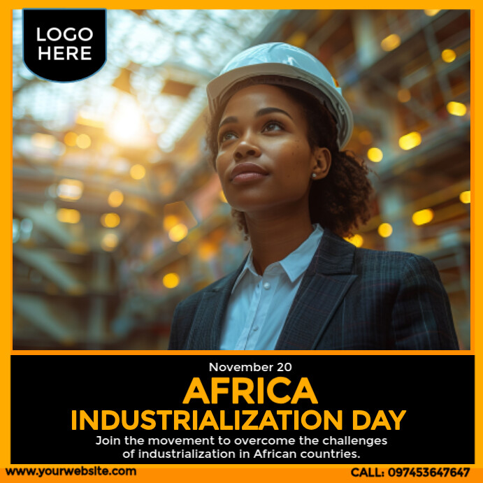 Africa Industrialization Day Design Template | PosterMyWall