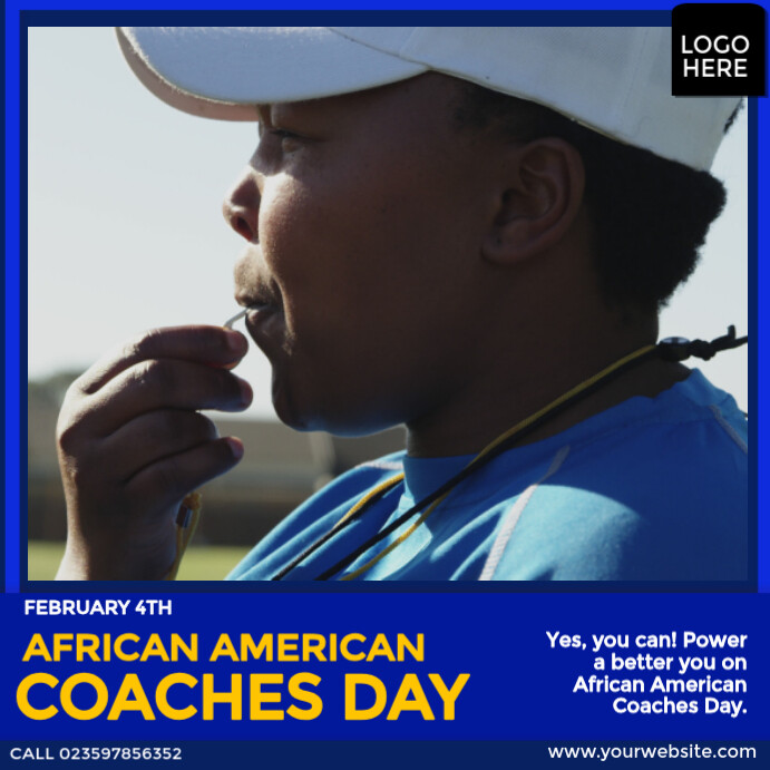 African American Coaches Day Template | PosterMyWall