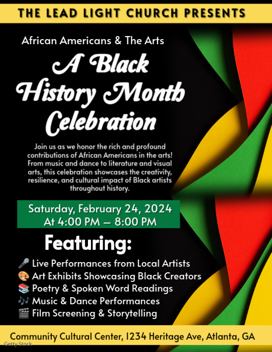 Copy of African Americans & The Arts: A Black History Month Celebration ...