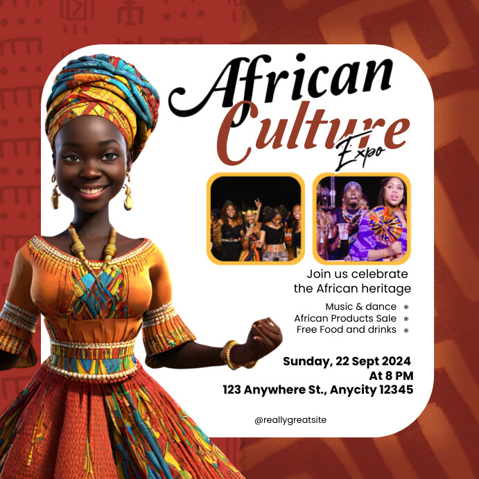 African Culture Expo Template | PosterMyWall
