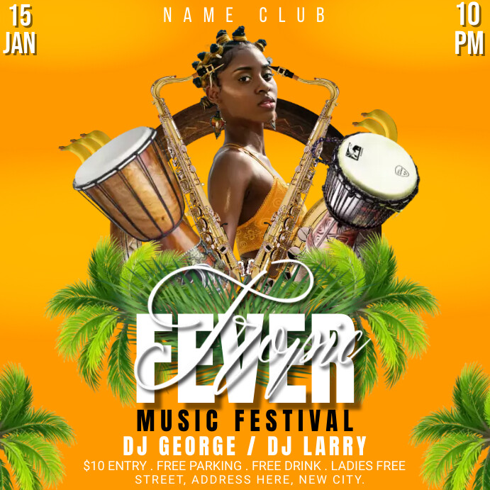 African Music Festival Event Announcement Template | PosterMyWall