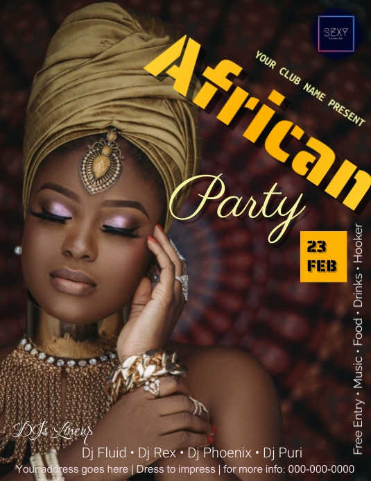 African Party (1) Template | PosterMyWall