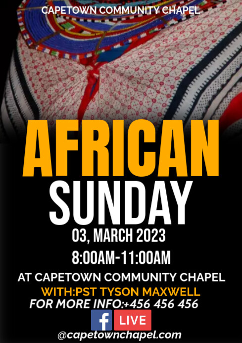 African Sunday flyer poster (2) | PosterMyWall