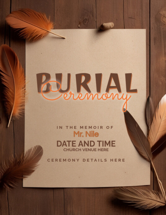 African Traditional Burial Ceremony Flyer Template | PosterMyWall