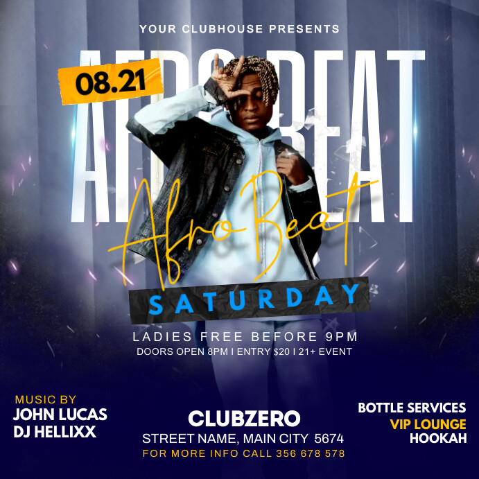 afro beat night Template | PosterMyWall