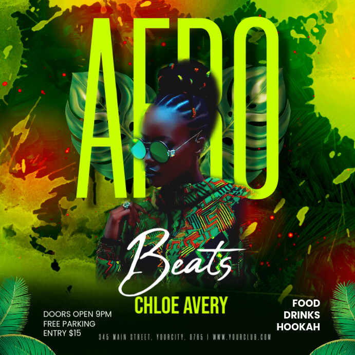 Afro Beat Party Template | PosterMyWall