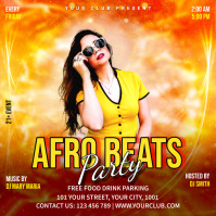 afro beat party flyer Template | PosterMyWall