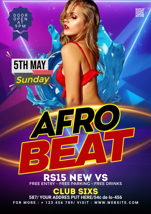 Copy of Afro Beat Party Flyer | PosterMyWall