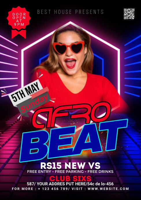 Copy of Afro Beat Party Flyer | PosterMyWall