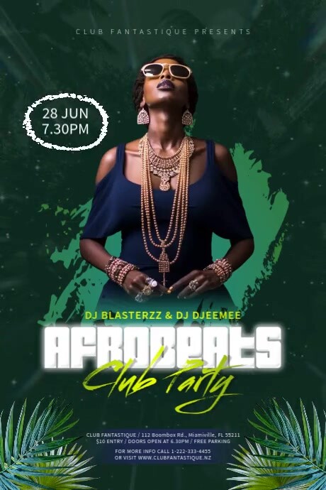 Afro Beat Party Social Media Template | PosterMyWall