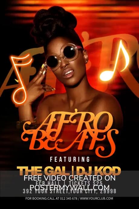 Afro Beats Template | PosterMyWall