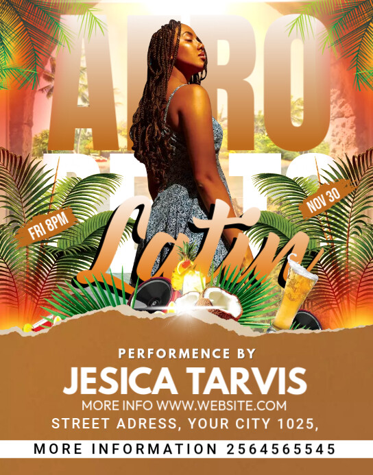 Afro Beats Party Flyer Template | PosterMyWall