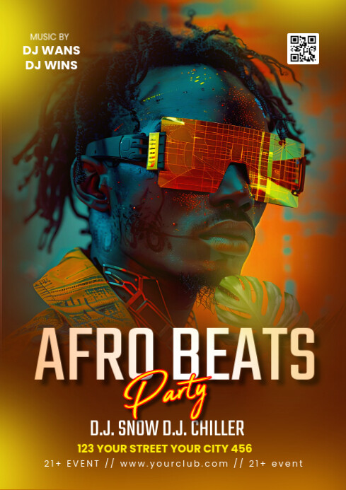Plantilla de Afro Beats Party Flyer | PosterMyWall