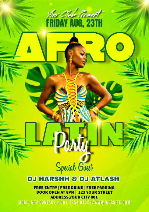 Afro beats party flyer design Template | PosterMyWall