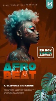 Afrobeat Party Flyer Ad Social Media Template | PosterMyWall