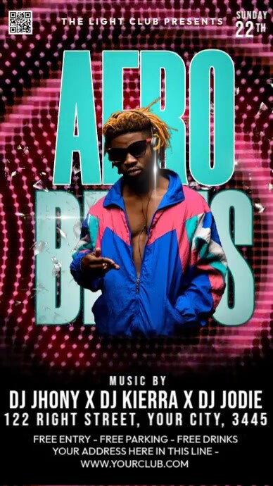 Plantilla de Afro Beats Party Video | PosterMyWall
