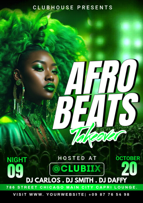 Plantilla de afro beats posters , afro beats and amapiano posters ...