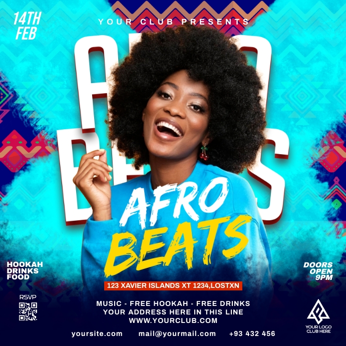 Afro Beats Template | PosterMyWall