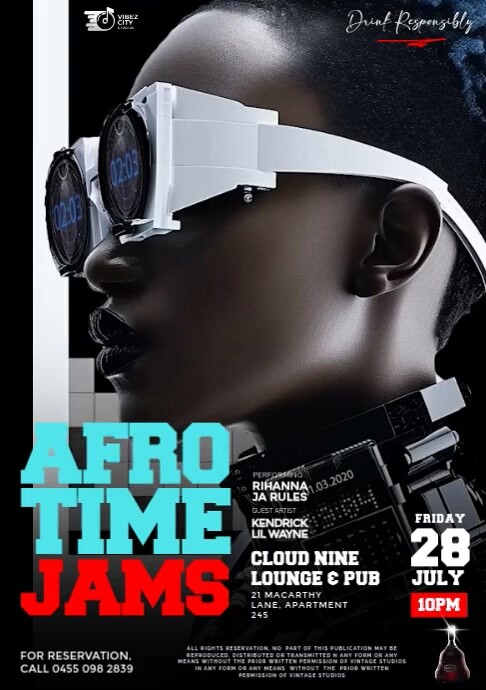 Afro Fusion Night Out Party Flyer for Print A4 Template | PosterMyWall