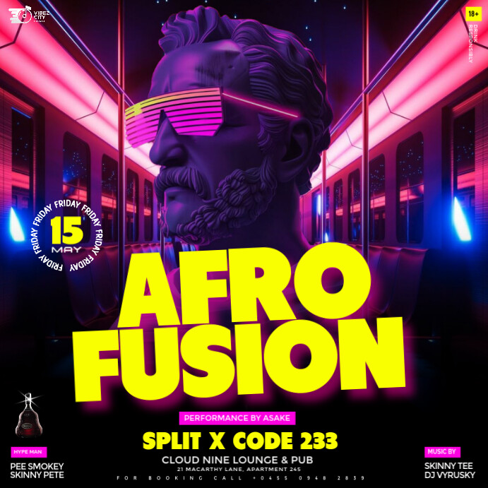 Afro Fusion Party Club Flyer for Social Media Template | PosterMyWall