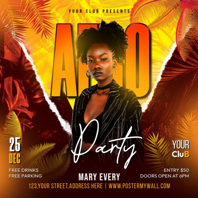 Copy of Afro Fusion Party | PosterMyWall