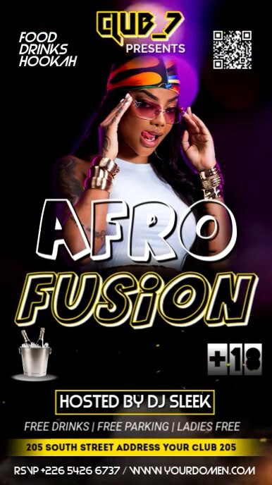 AFRO FUSION PARTY FLYER TEMPLATE POSTER | PosterMyWall