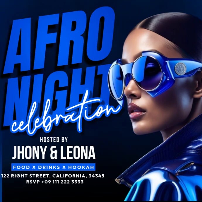 Afro Night Celebration Template | PosterMyWall