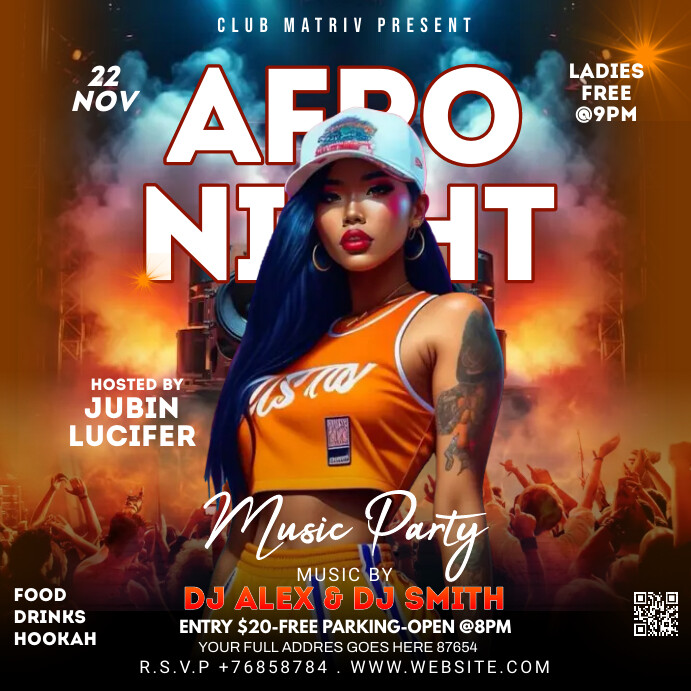 afro night music party Template | PosterMyWall