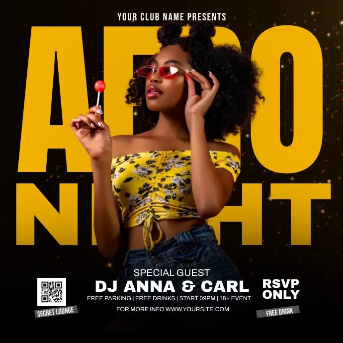 Afro Night Party Template | PosterMyWall