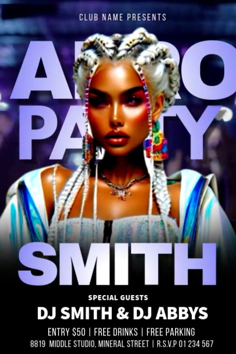 Plantilla de Afro Night Party | PosterMyWall