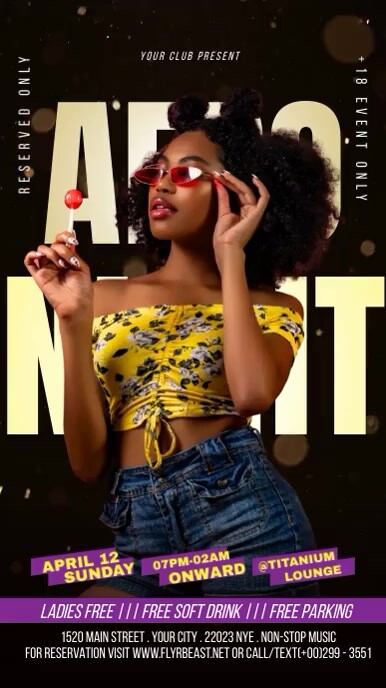 Plantilla de Afro Night Party | PosterMyWall