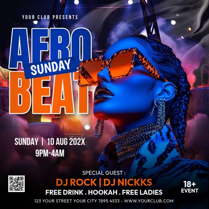 Plantilla de Afro Night Party | PosterMyWall