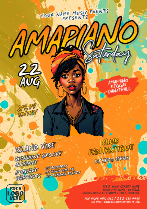 Modèle Afro Party Flyer A5 | PosterMyWall