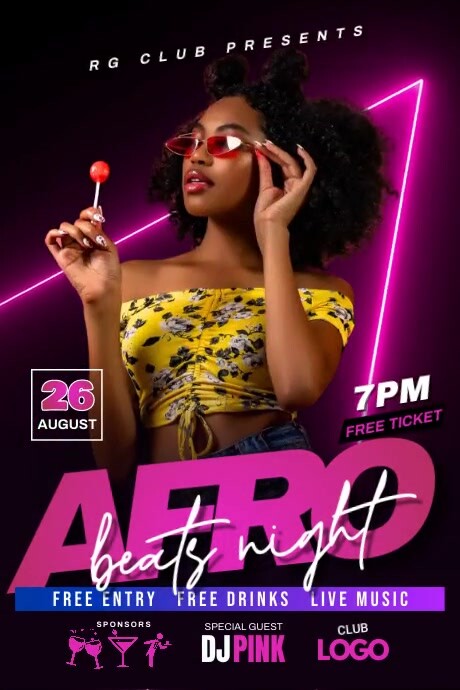 Plantilla de Afro Party Night | PosterMyWall