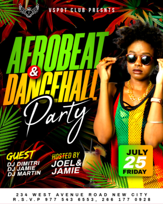 Afrobeat and dancehall nightclub music festival concert party event ...