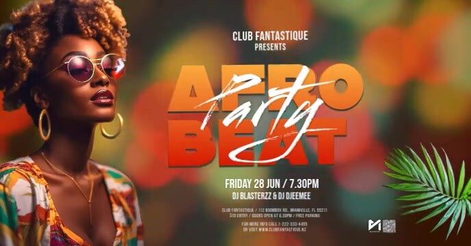 Afrobeat Party Facebook Template | PosterMyWall