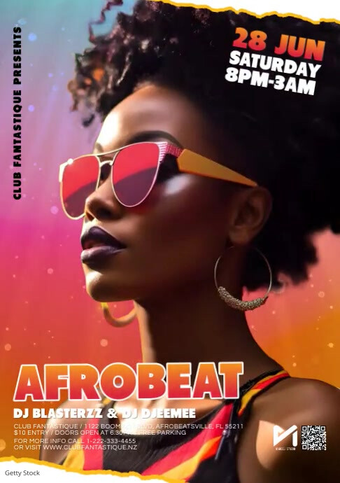 Afrobeat Party Flyer Ad Template | PosterMyWall