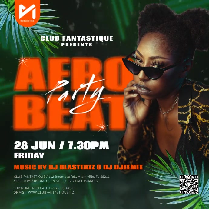 Afrobeat Party Social Media Template | PosterMyWall