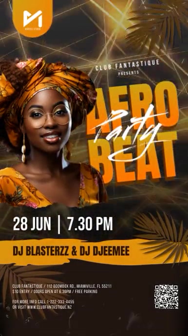 Copy of Afrobeat Party Social Media Template | PosterMyWall