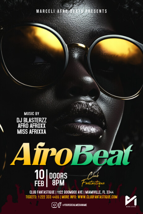 Afrobeat Poster Template | PosterMyWall