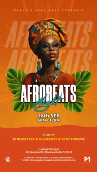 Afrobeat Afro Beats Party Flyer Ad Social Media Template | PosterMyWall