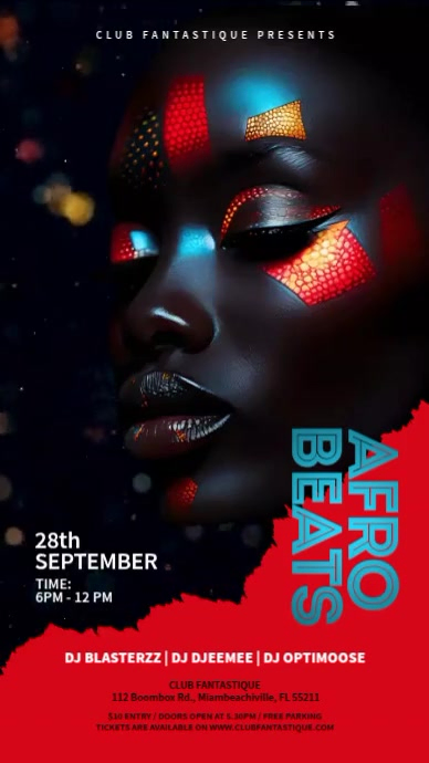 Copy of Animated Afrobeat Nightclub Party Instagram Video | PosterMyWall