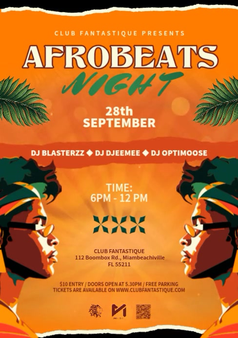 Afrobeats Flyer Ad Template | PosterMyWall