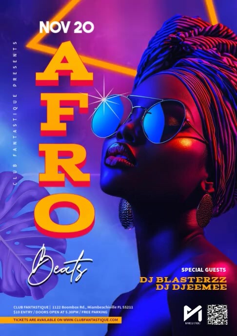 Afrobeats Flyer Video Template | PosterMyWall