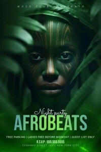 Afro Beat Party Flyer Template | PosterMyWall