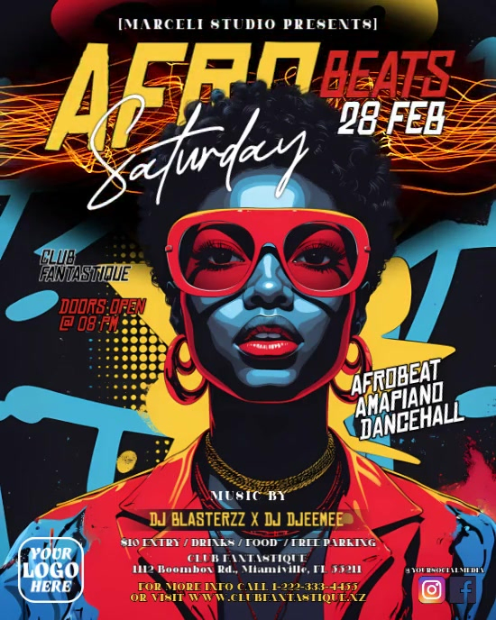 Afrobeats Party Template | PosterMyWall