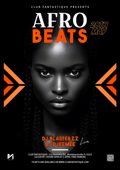 Afrobeats Party Flyer Ad Template | PosterMyWall