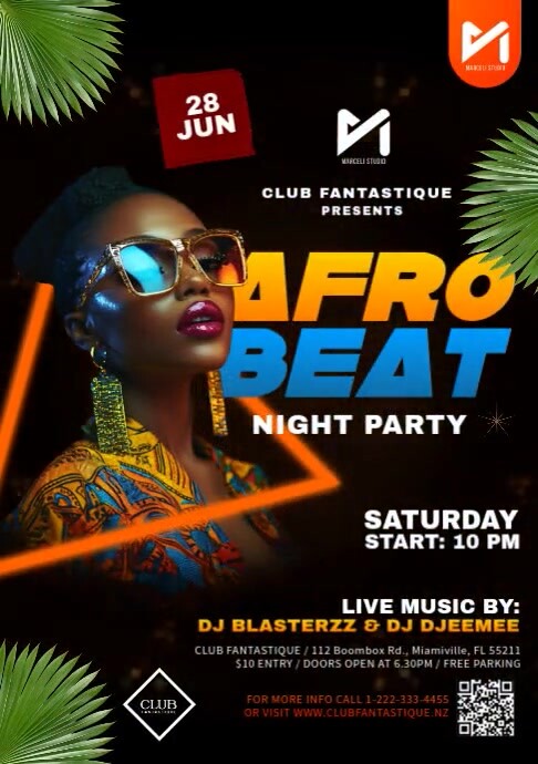 Afrobeats Party Flyer Template | PosterMyWall