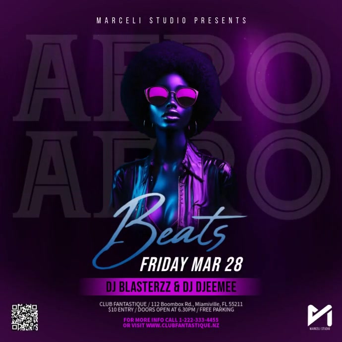 Afrobeats Party Instagram Post Template | PosterMyWall